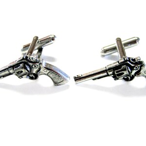 Revolver Pistol Cufflinks - Etsy