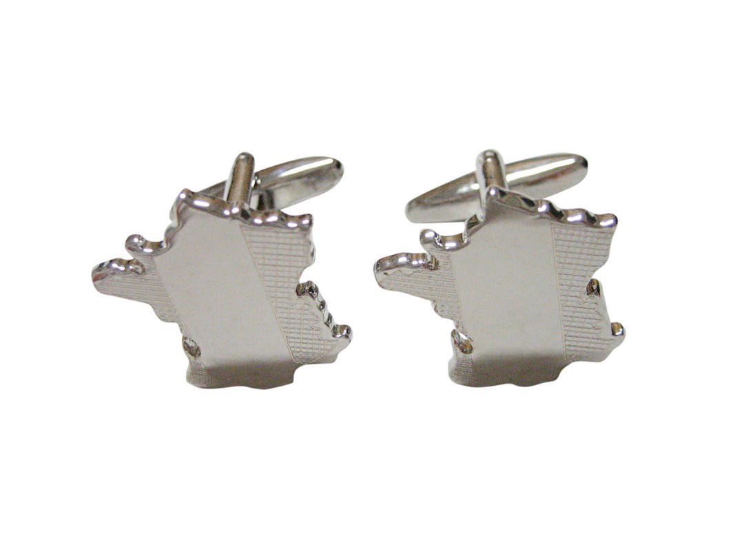 France Map Shape and Flag Design Cufflinks - Etsy
