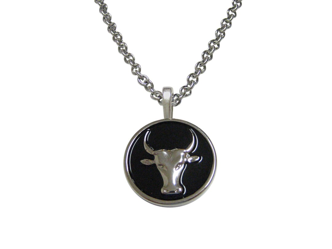 Bull Pendant Necklace - Etsy