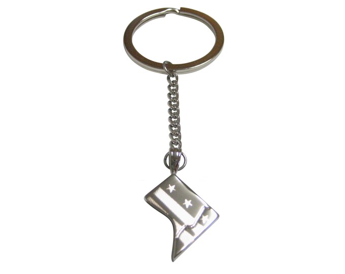 Washington DC Map Shape and Flag Design Pendant Keychain - Etsy