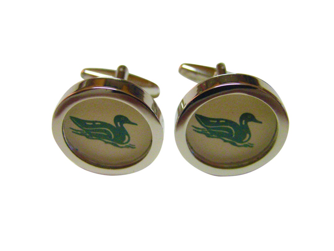 Green Duck Cufflinks - Etsy