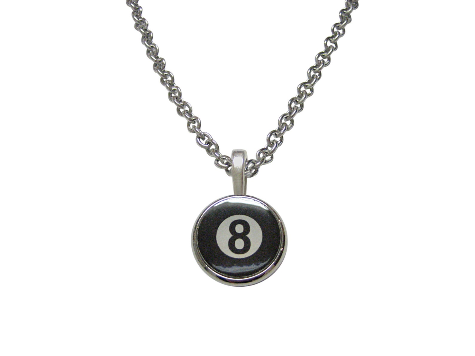 Eight Ball Pendant Necklace - Etsy