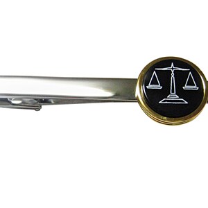 Golden Scale of Justice Square Tie Clips - Etsy