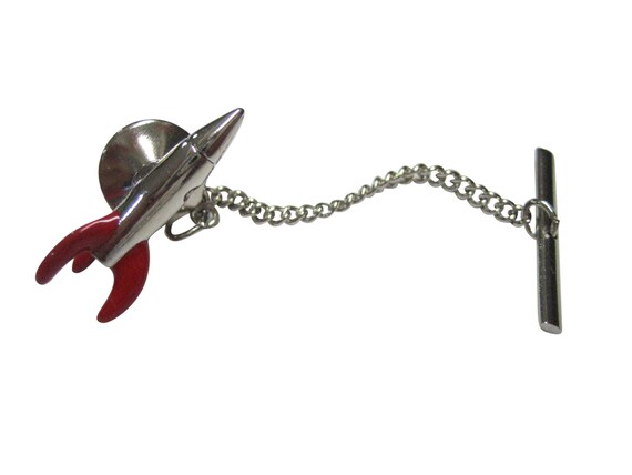 Colorful Space Rocket Ship Tie Tack | Etsy