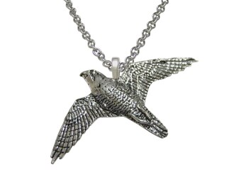 Peregrine Falcon Necklace, Falcon, Bird of Prey, Hawk, Falcon Pendant ...