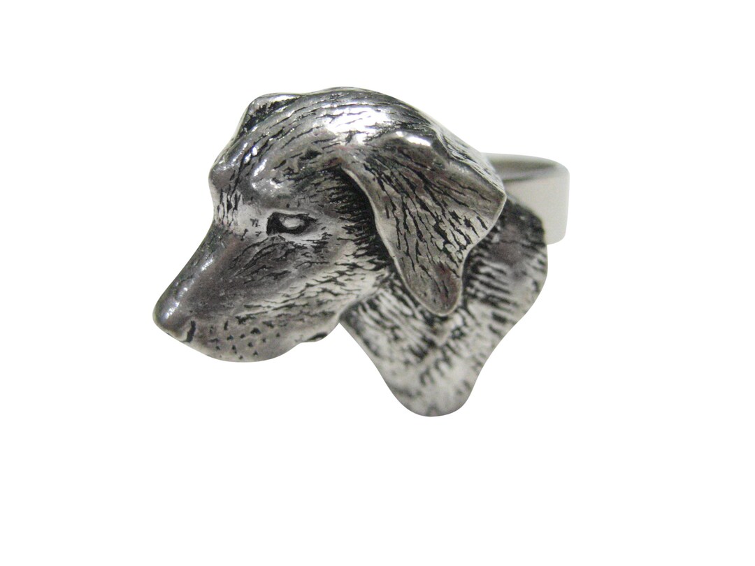 Small Labrador Dog Head Adjustable Size Fashion Ring - Etsy