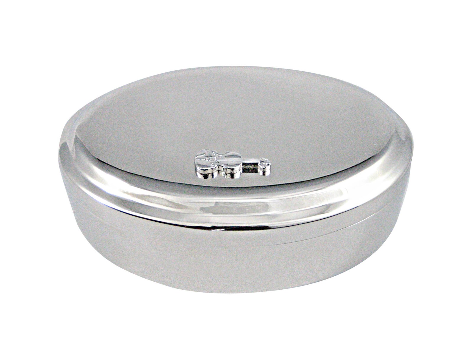 Silver Toned Violin Musical Instrument Pendant Oval Trinket | Etsy