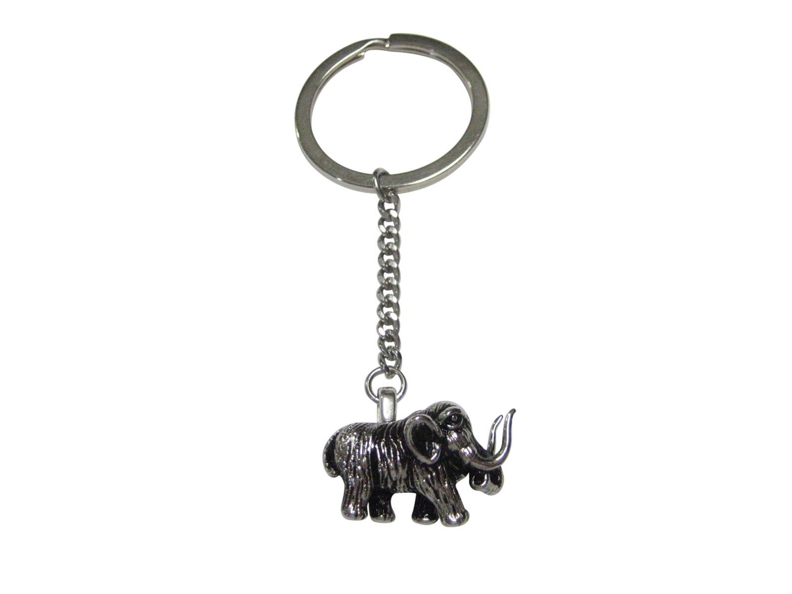 Silver Toned Woolly Mammoth Pendant Keychain | Etsy