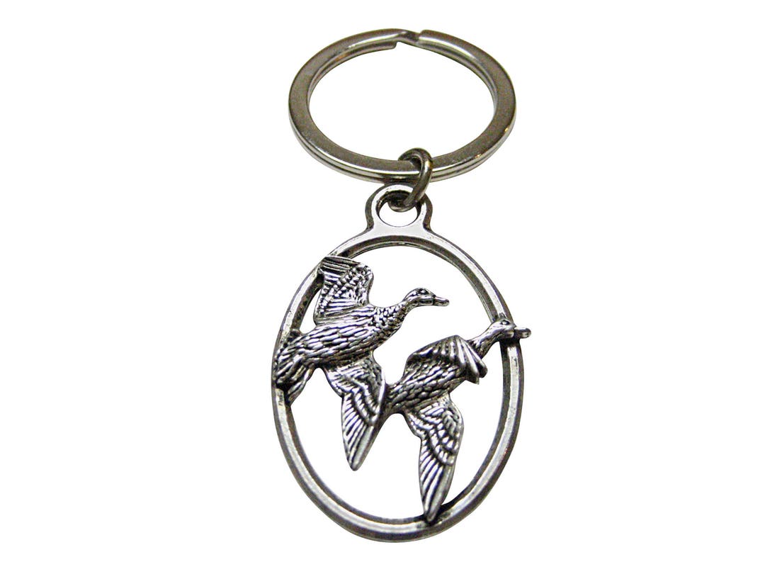 Duck Birds Oval Key Chain - Etsy