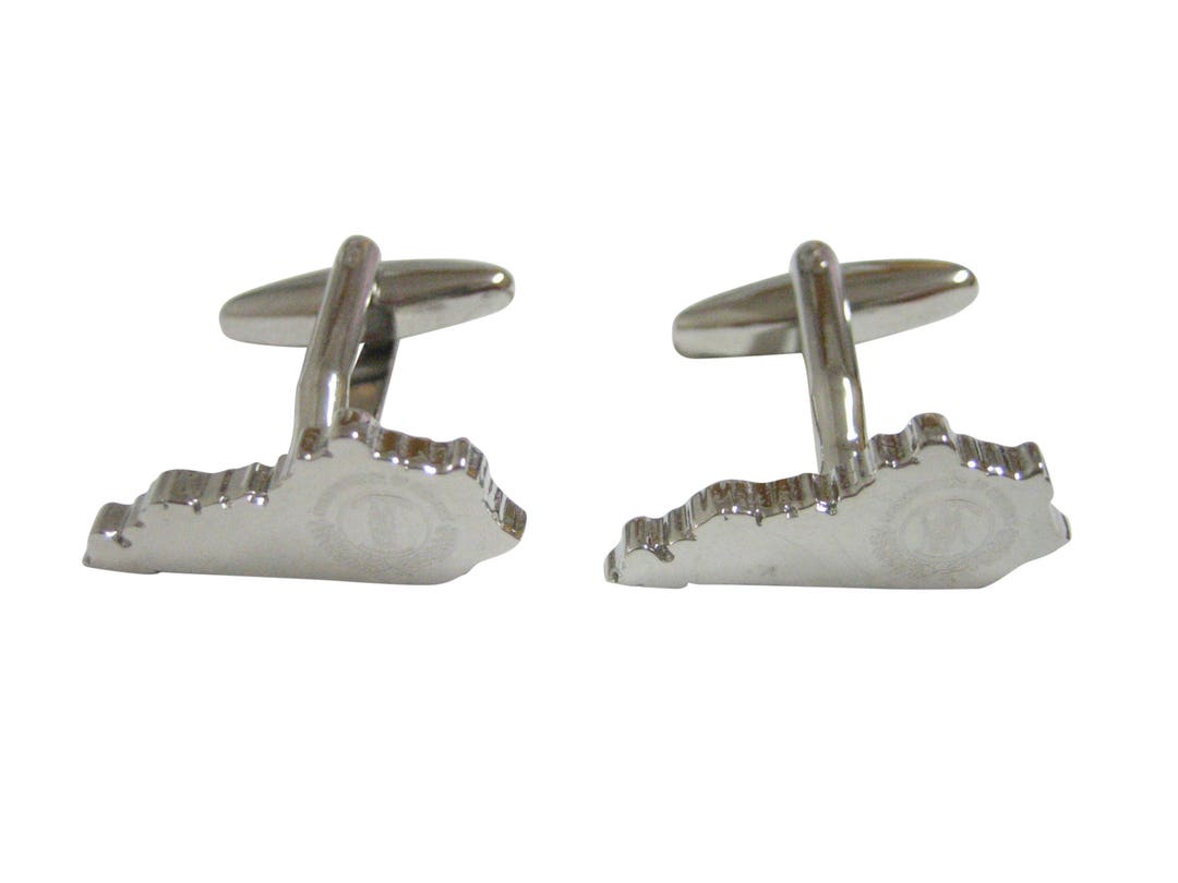Kentucky State Map Shape and Flag Design Cufflinks - Etsy