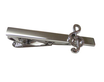 White Musical Treble Note Tie Tack | Etsy