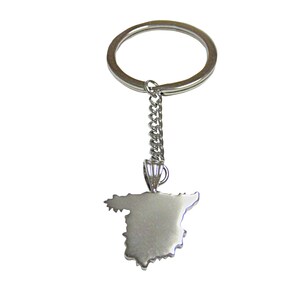 Spain Map Shape Pendant Keychain - Etsy