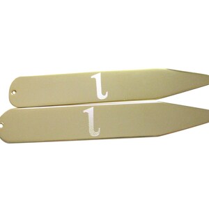 Gold Toned Etched Greek Letter Lota Collar Stays - Etsy