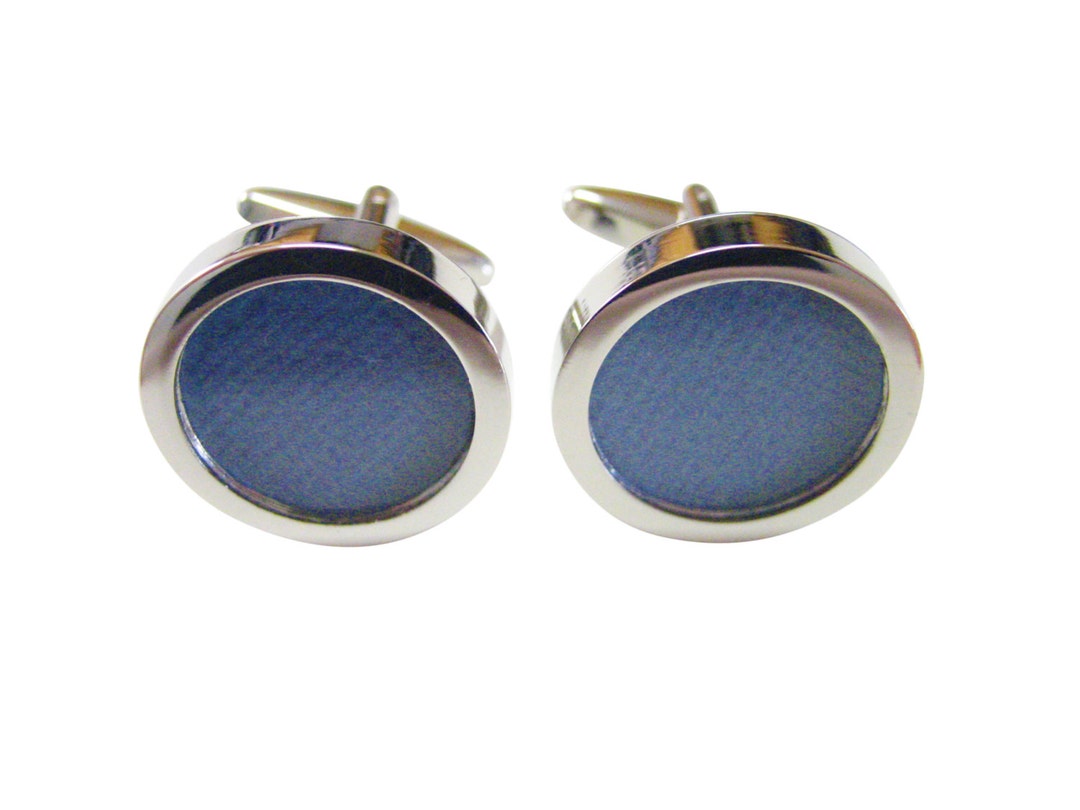 Textured Blue Colored Classic Cufflinks - Etsy
