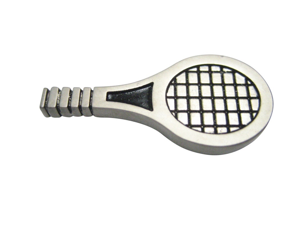 Black and Silver Toned Tennis Racquet Magnet - Etsy