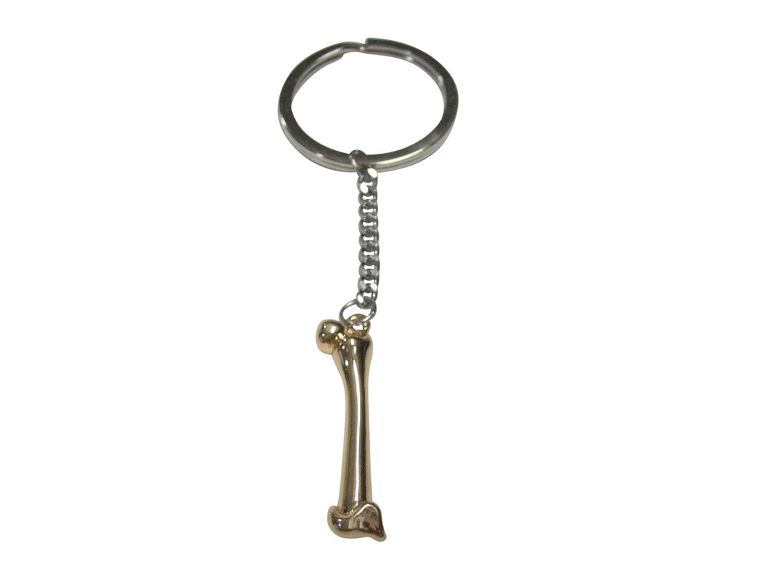 Gold Toned Medical Anatomy Femur Bone Pendant Keychain - Etsy