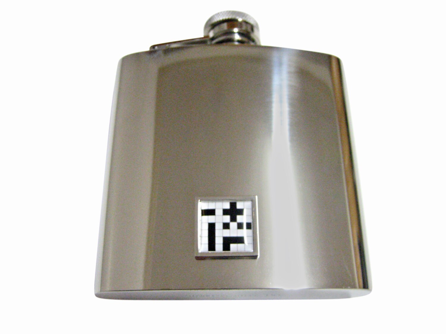 Crossword Puzzle 6 Oz. Stainless Steel Flask - Etsy