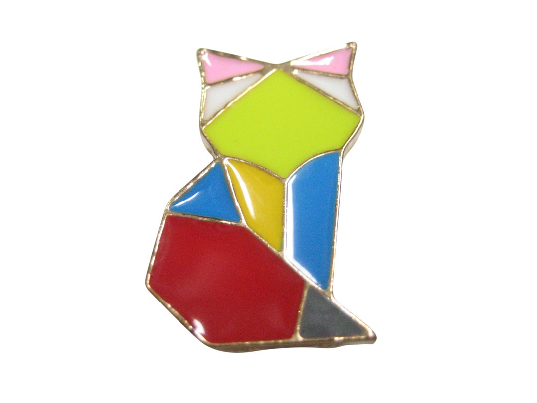 Colorful Origami Fox Magnet - Etsy