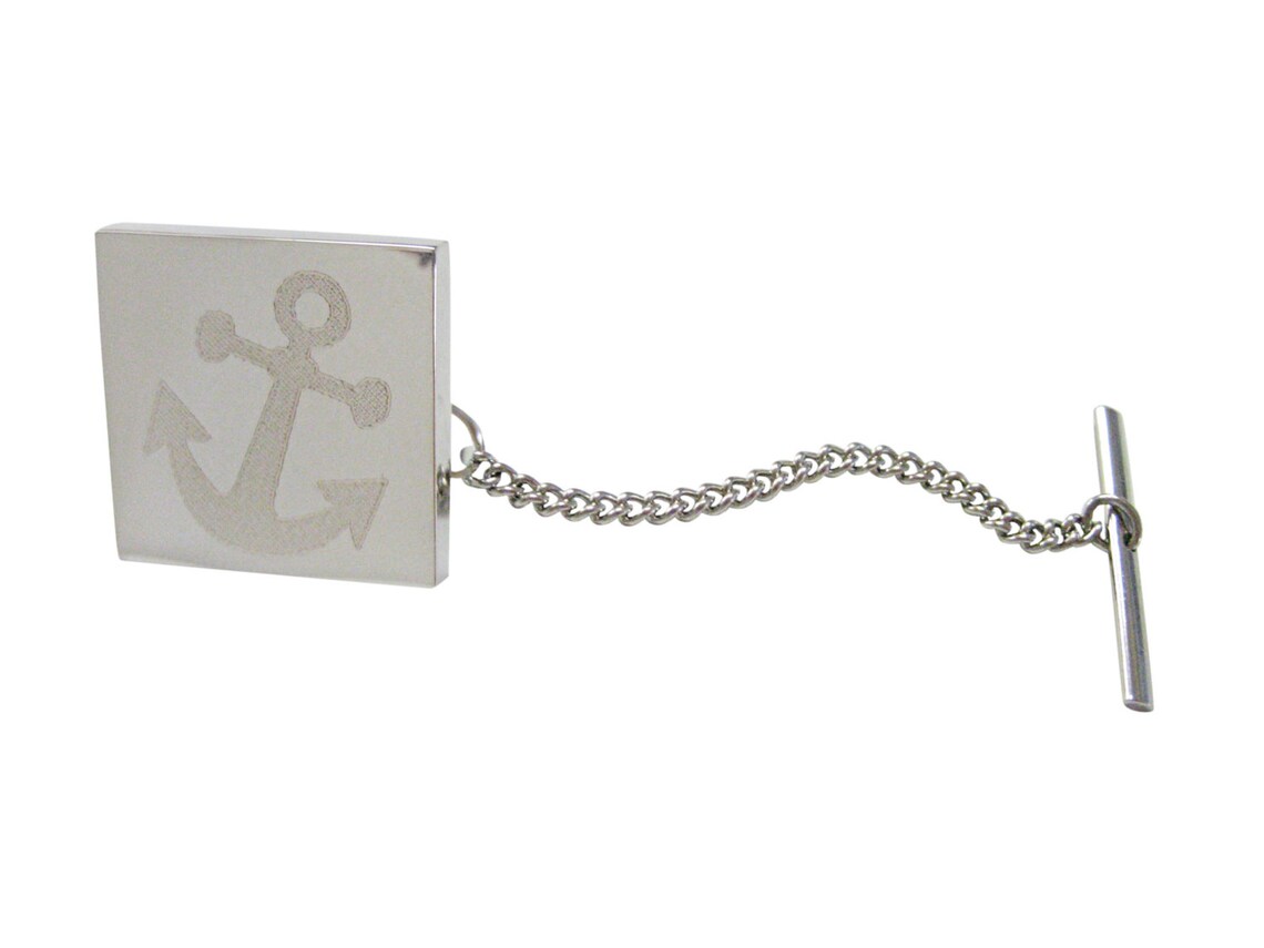 Engraved Leaning Nautical Anchor Tie Tack - Etsy