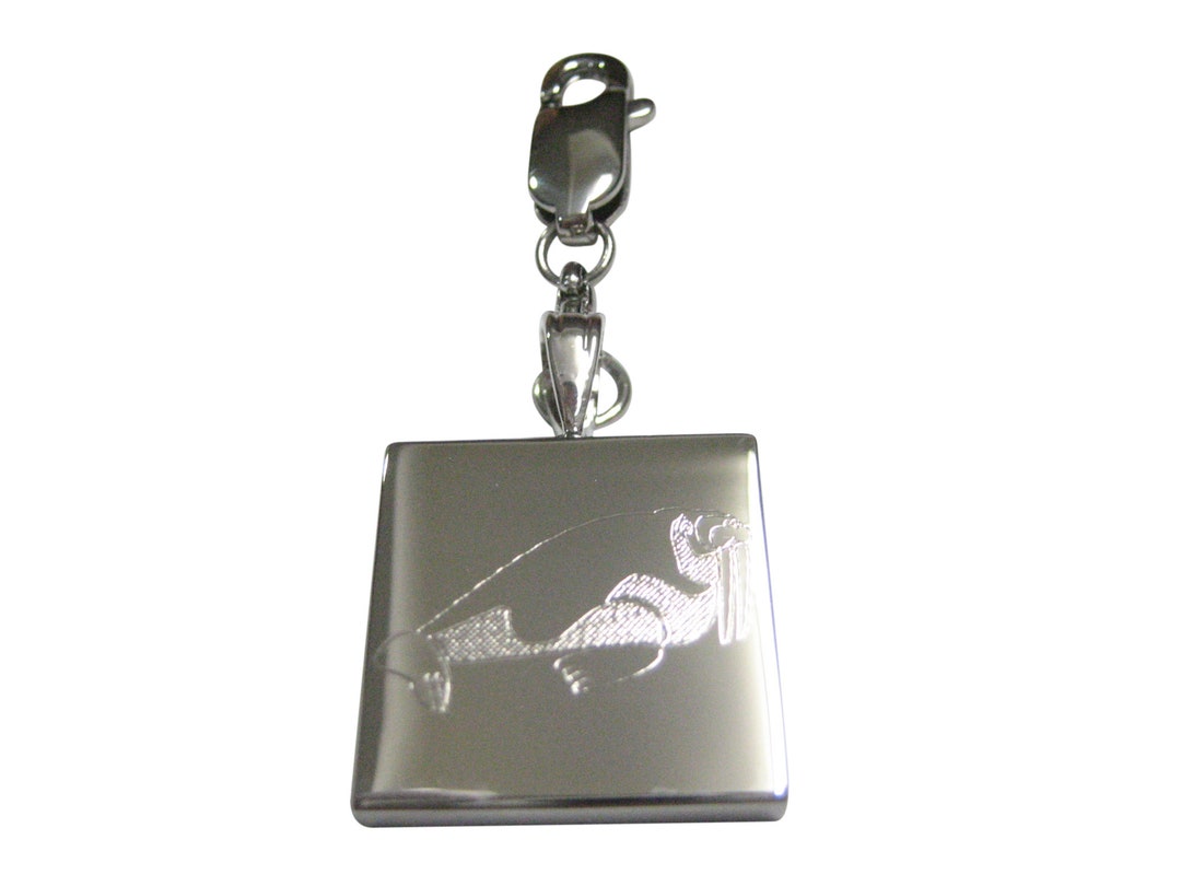 Silver Toned Etched Walrus Pendant Zipper Pull Charm - Etsy