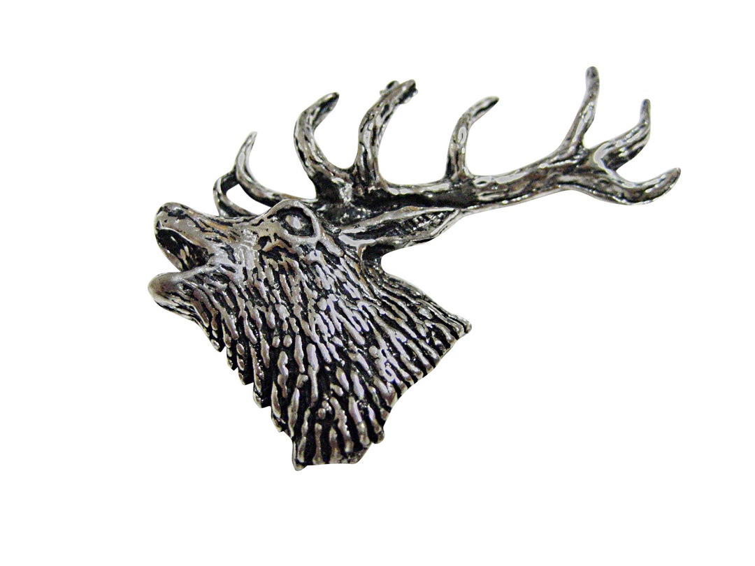 Red Stag Deer Head Magnet - Etsy