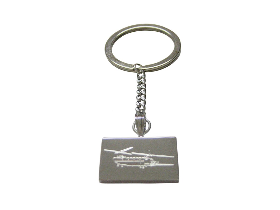 Silver Toned Etched Chinook Helicopter Keychain - Etsy