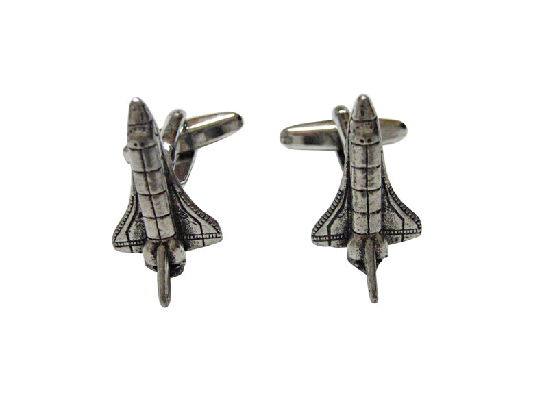 Silver Toned Textured Rocket Space Ship Cufflinks - Etsy