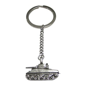 Silver Toned Textured Sherman War Tank Pendant Keychain - Etsy