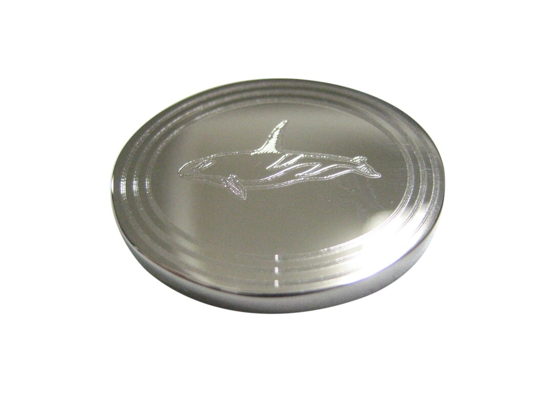 Silver Toned Etched Oval Killer Whale Orca Magnet - Etsy UK