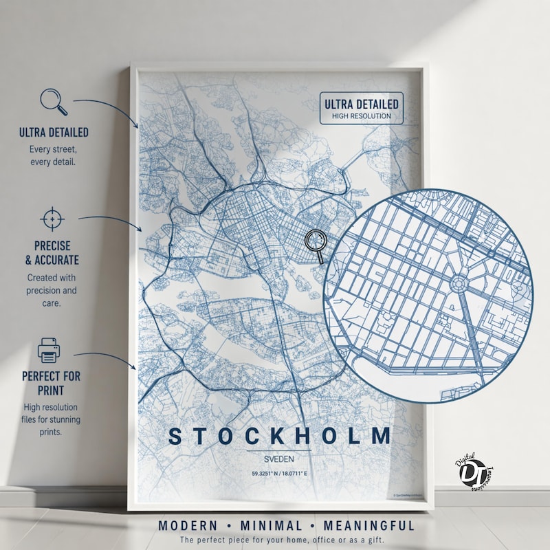 Minimal City Map Prints - Etsy