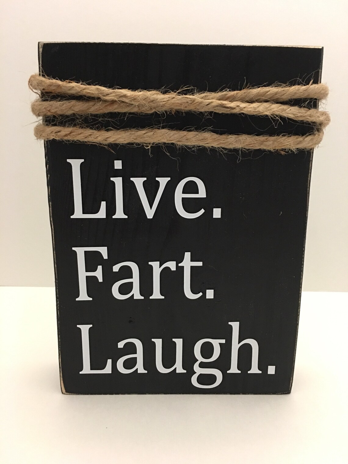 Live Fart Laugh Decorative Wooden Block Bathroom Sign - Etsy