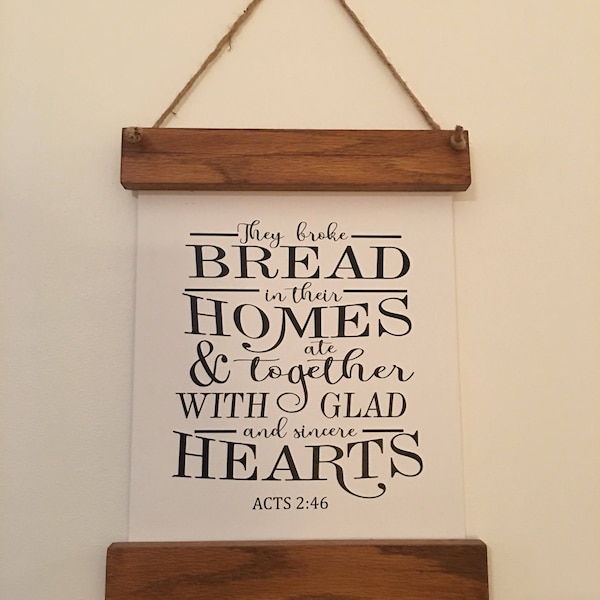 They Broke Bread in Their Homes Sign - Etsy