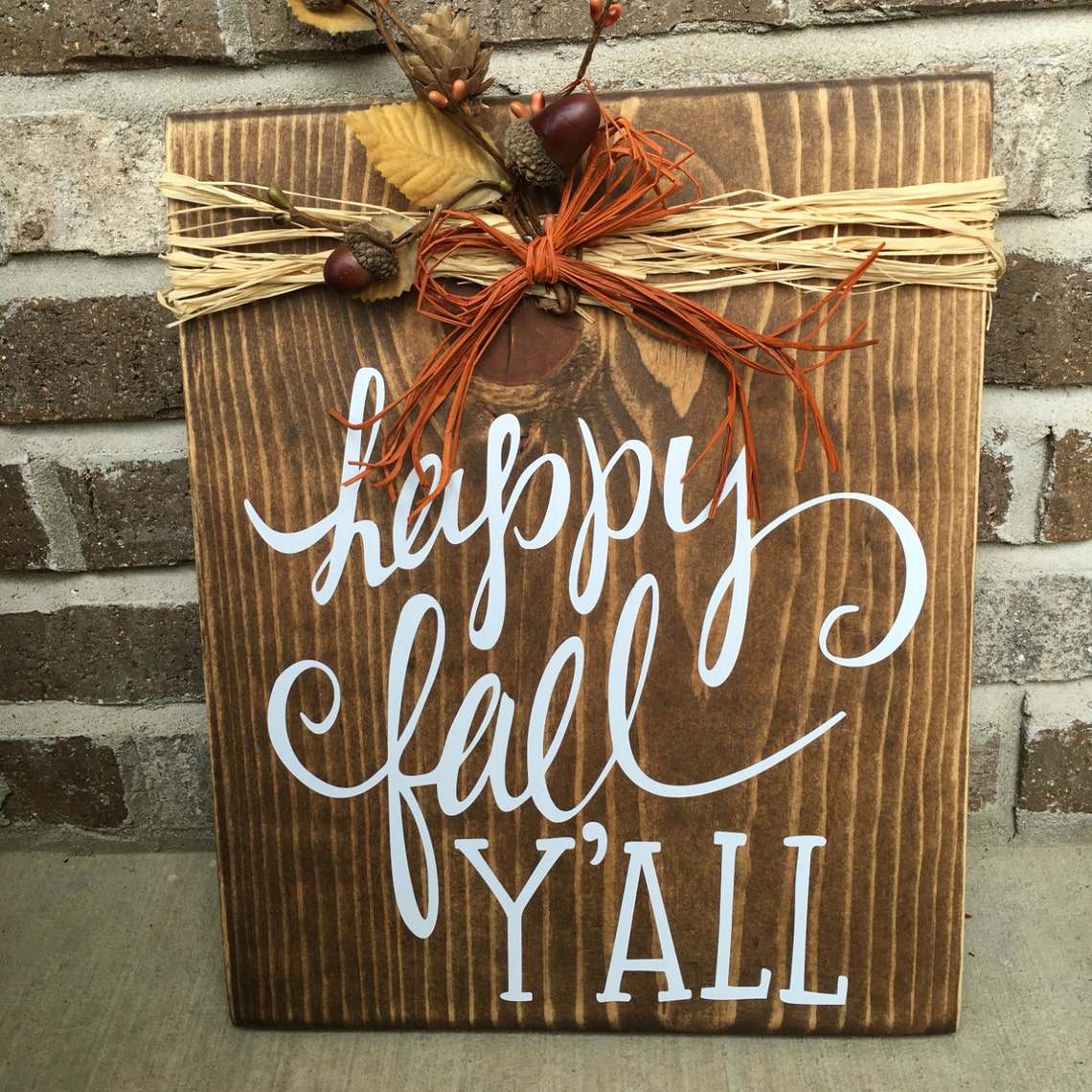 Happy Fall Ya'll Rustic Wooden Fall Sign - Etsy