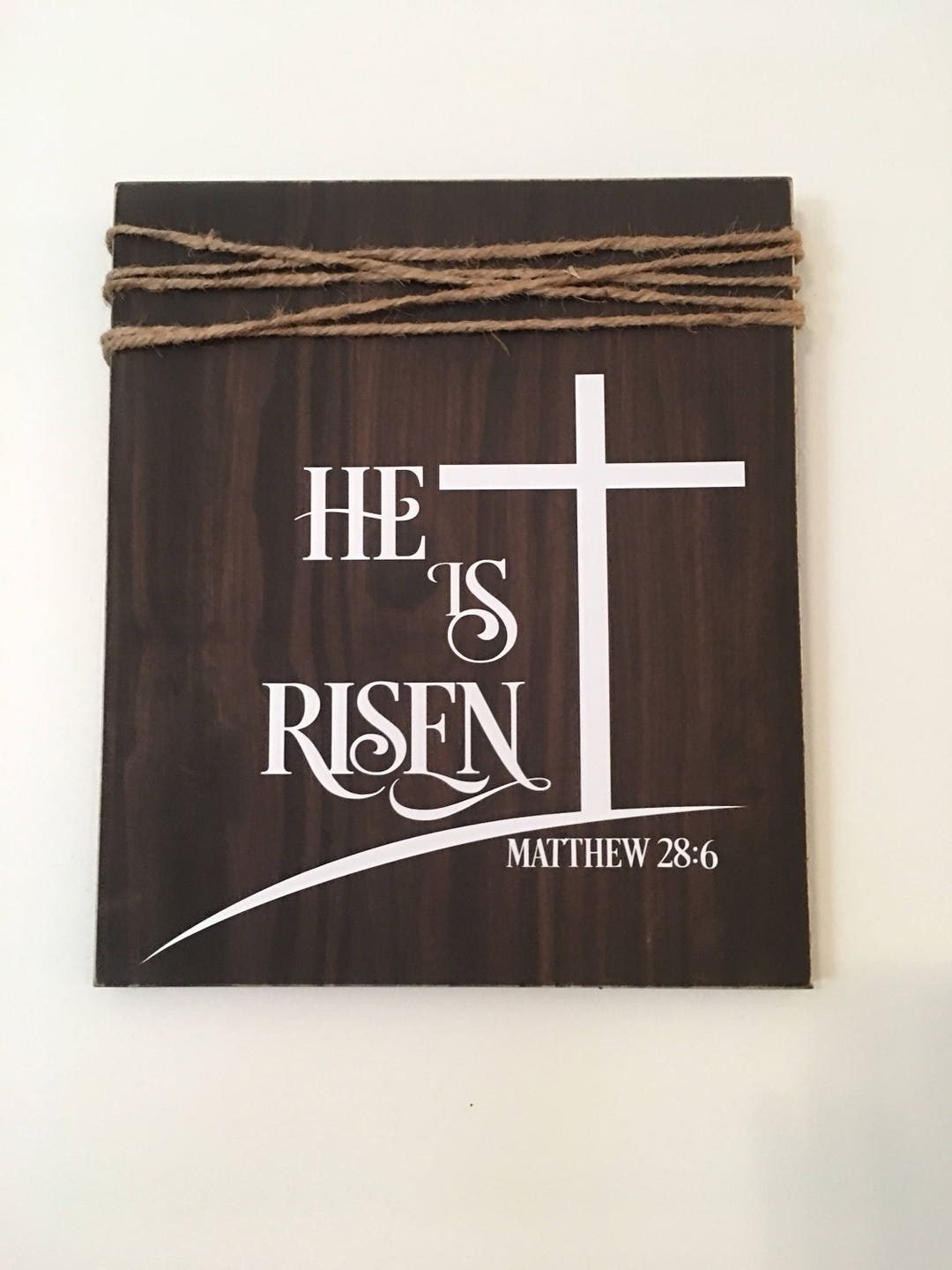 He is Risen Matthew 28:6 Religious Rustic Easter Wooden Wall Sign - Etsy