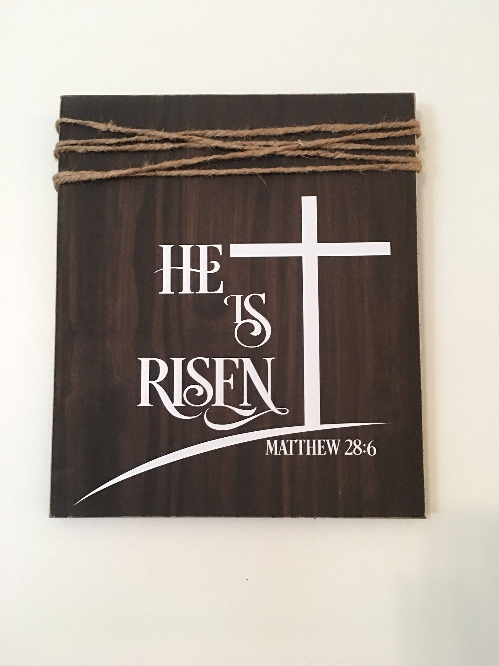 He is Risen Matthew 28:6 Religious Rustic Easter Wooden Wall - Etsy
