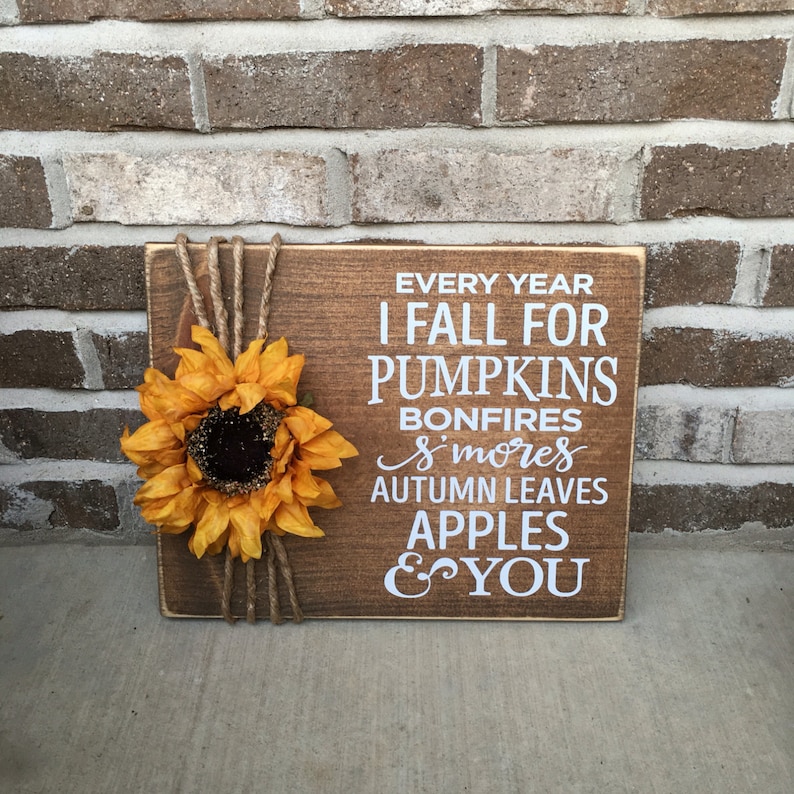 11 X 14 I Fall for You Rustic Wooden Fall / - Etsy