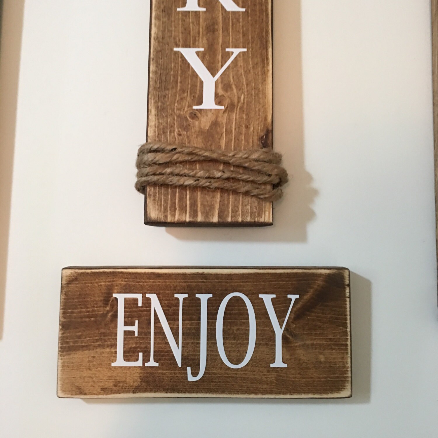 Rustic Set of 4 Wooden Kitchen Signs Cook / Fry / Bake / Enjoy - Etsy