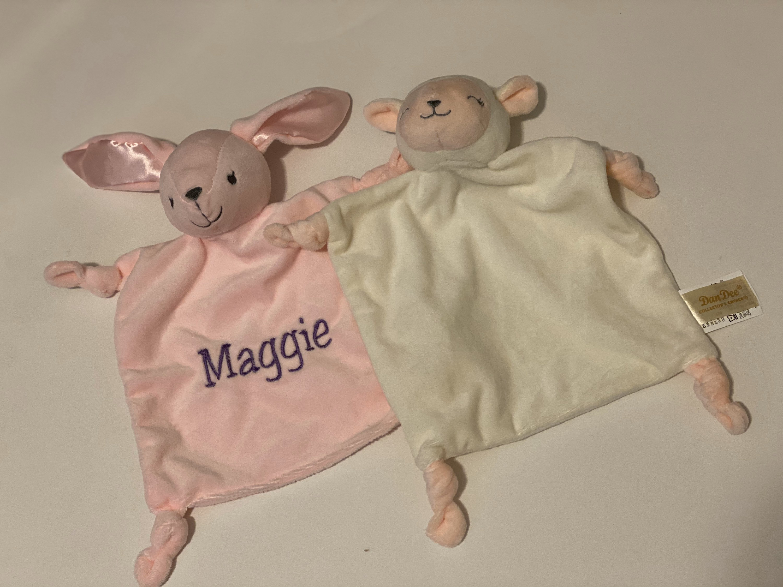 Personalized Embroidered Plush Snuggle Bunny Lamb | Etsy