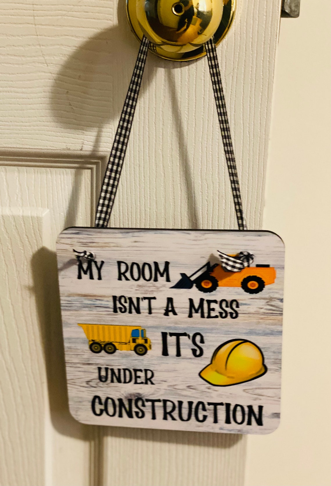 Room Under Construction Wooden Door Sign Little Boys Room - Etsy