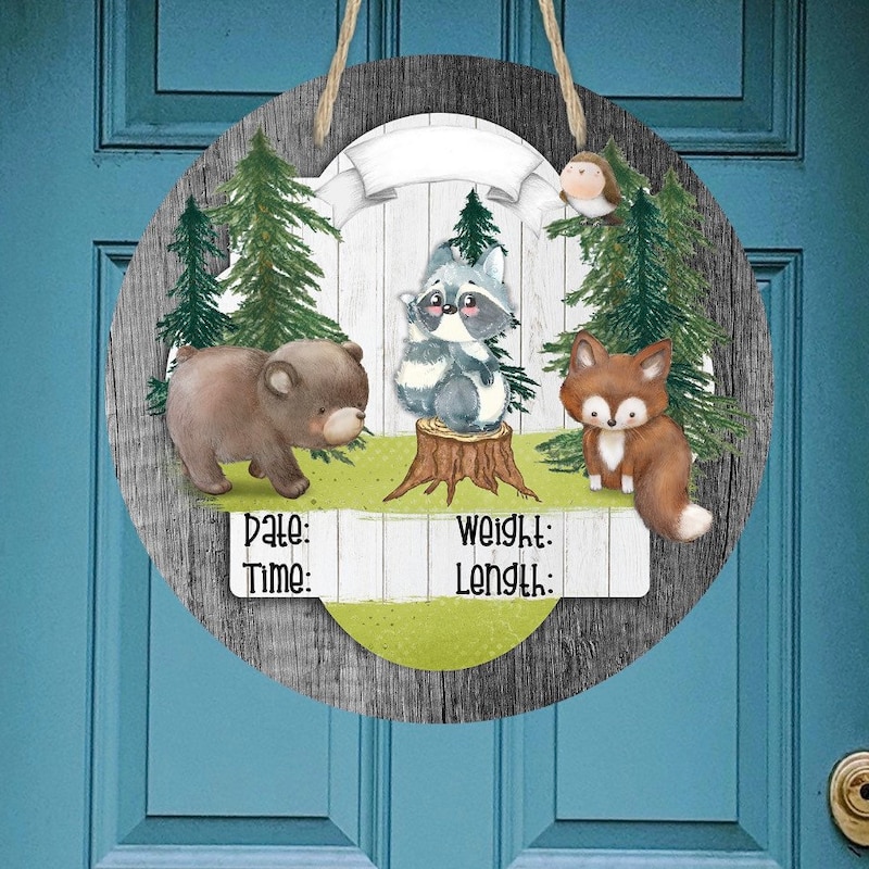 Deer Plaid Wreath Sign - Etsy