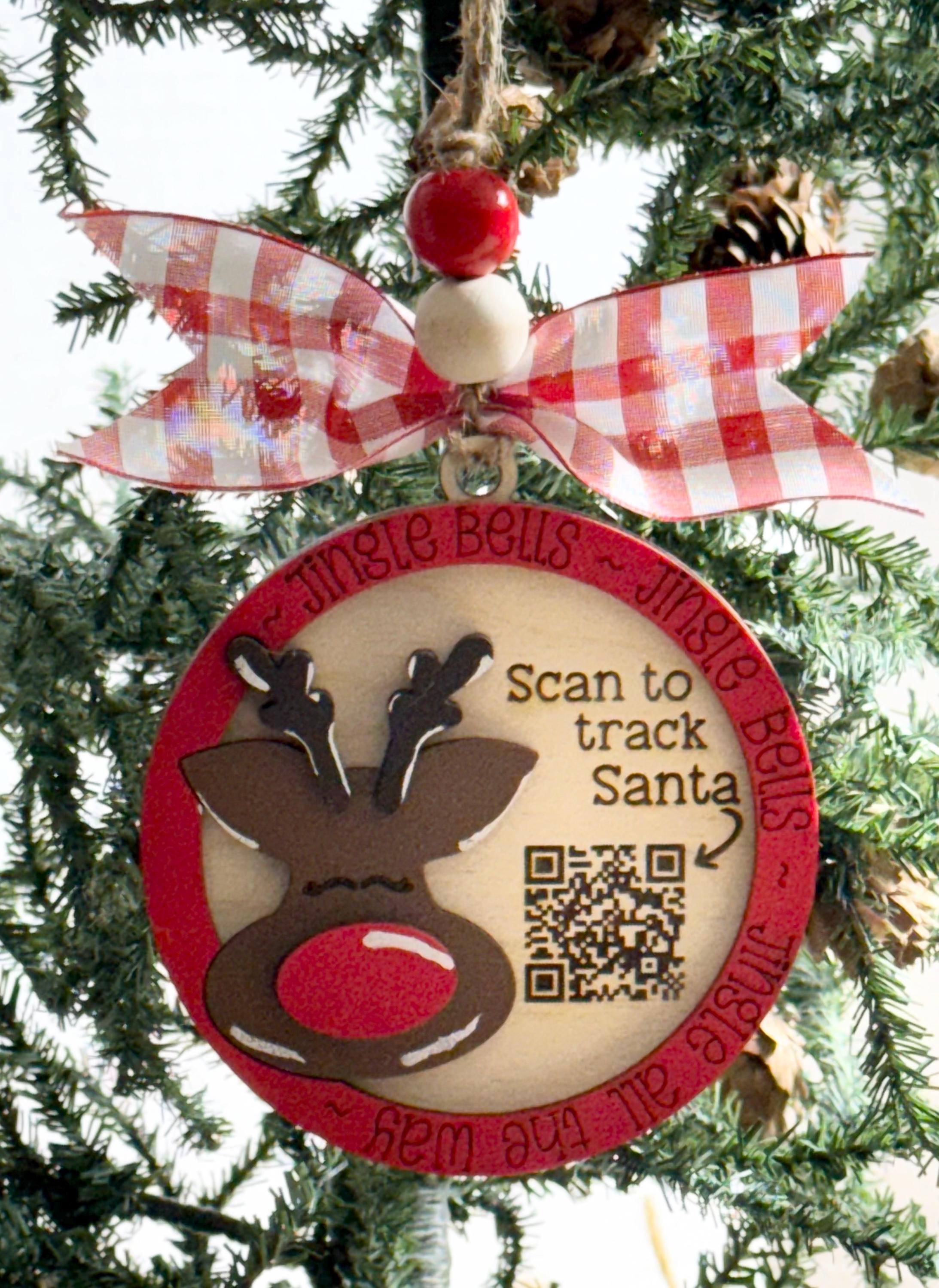Reindeer - Santa Tracker - QR Code - Magical Christmas Ornament - Etsy
