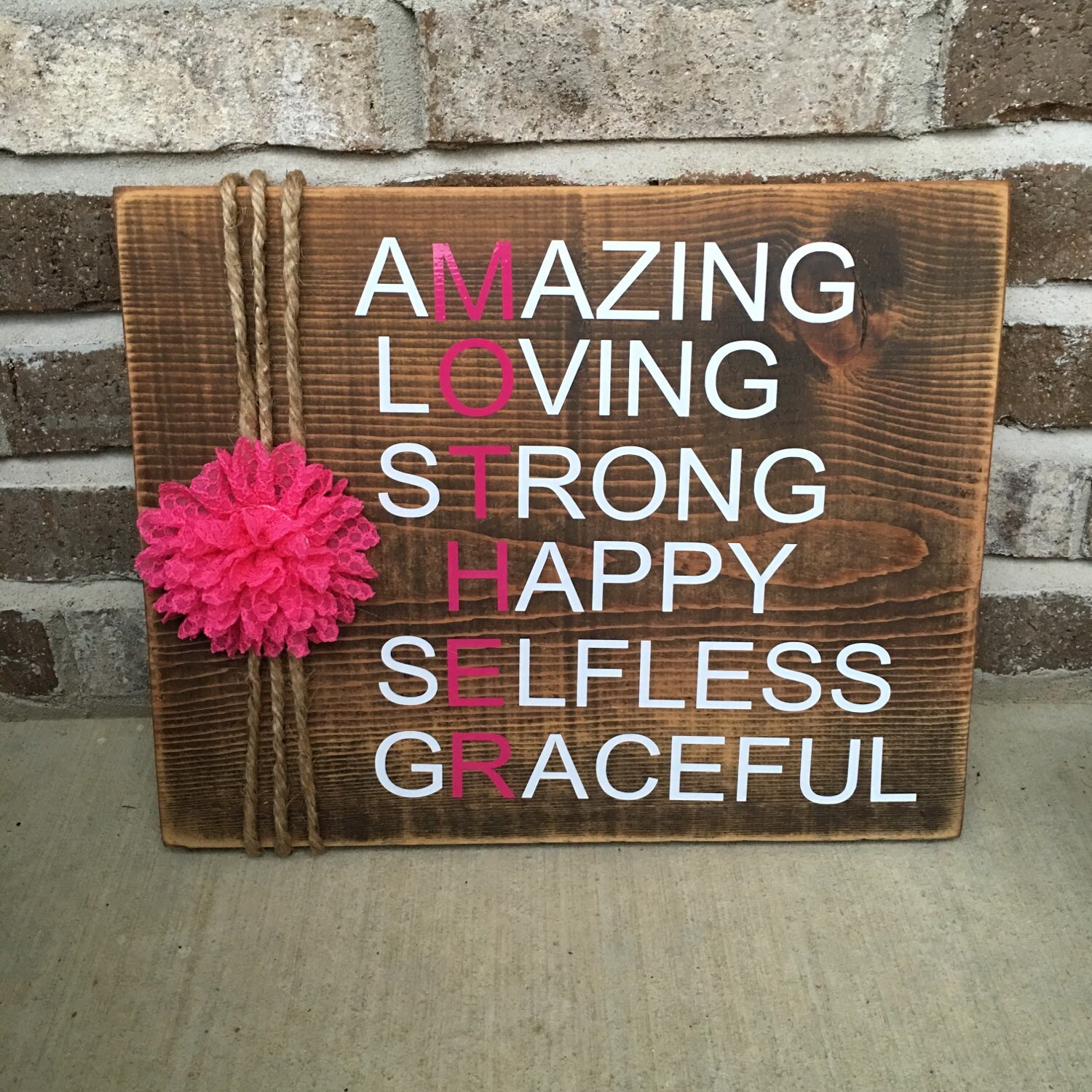 Rustic Mother's Day Gift / Mother of the Bride Gift 11" X 14" Wooden ...