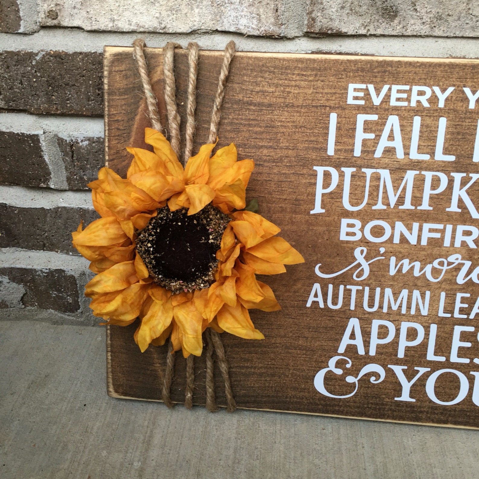 11 X 14 I Fall for You Rustic Wooden Fall / - Etsy