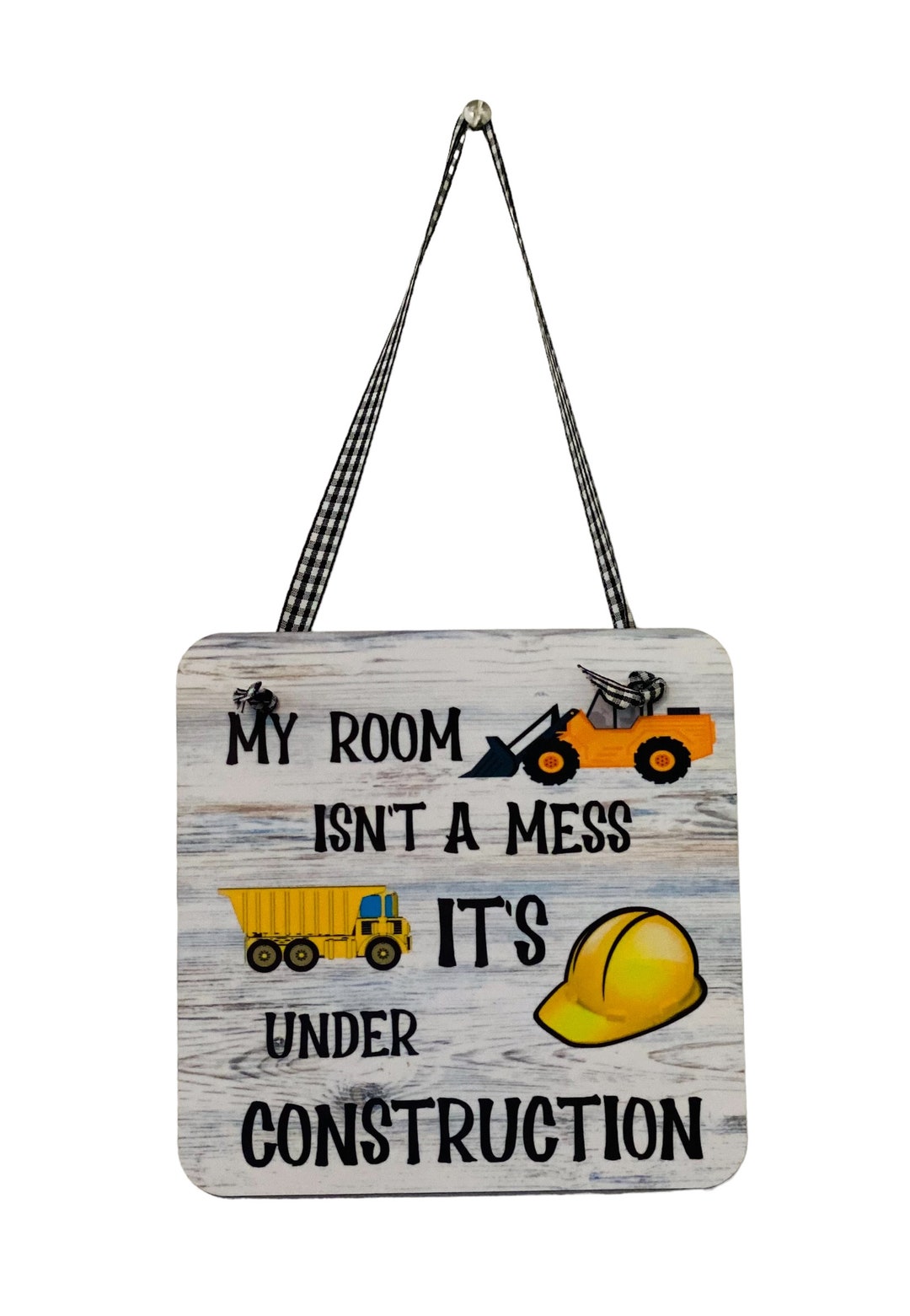 Room Under Construction - Wooden Door Sign - Little Boys Room / Nursery ...