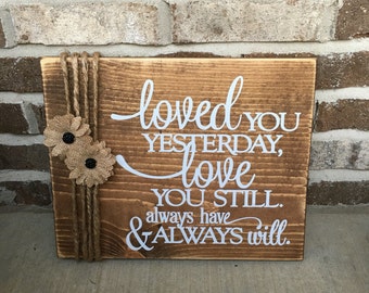 Rustic Wedding / Anniversary 11 X 18 Wooden Sign | Etsy