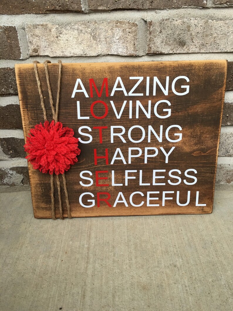 Rustic Mother's Day Gift / Mother of the Bride Gift 11" X 14" Wooden ...