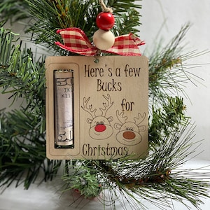 Here’s A Few Bucks for Christmas - Money Holder - Wooden Ornament - Etsy