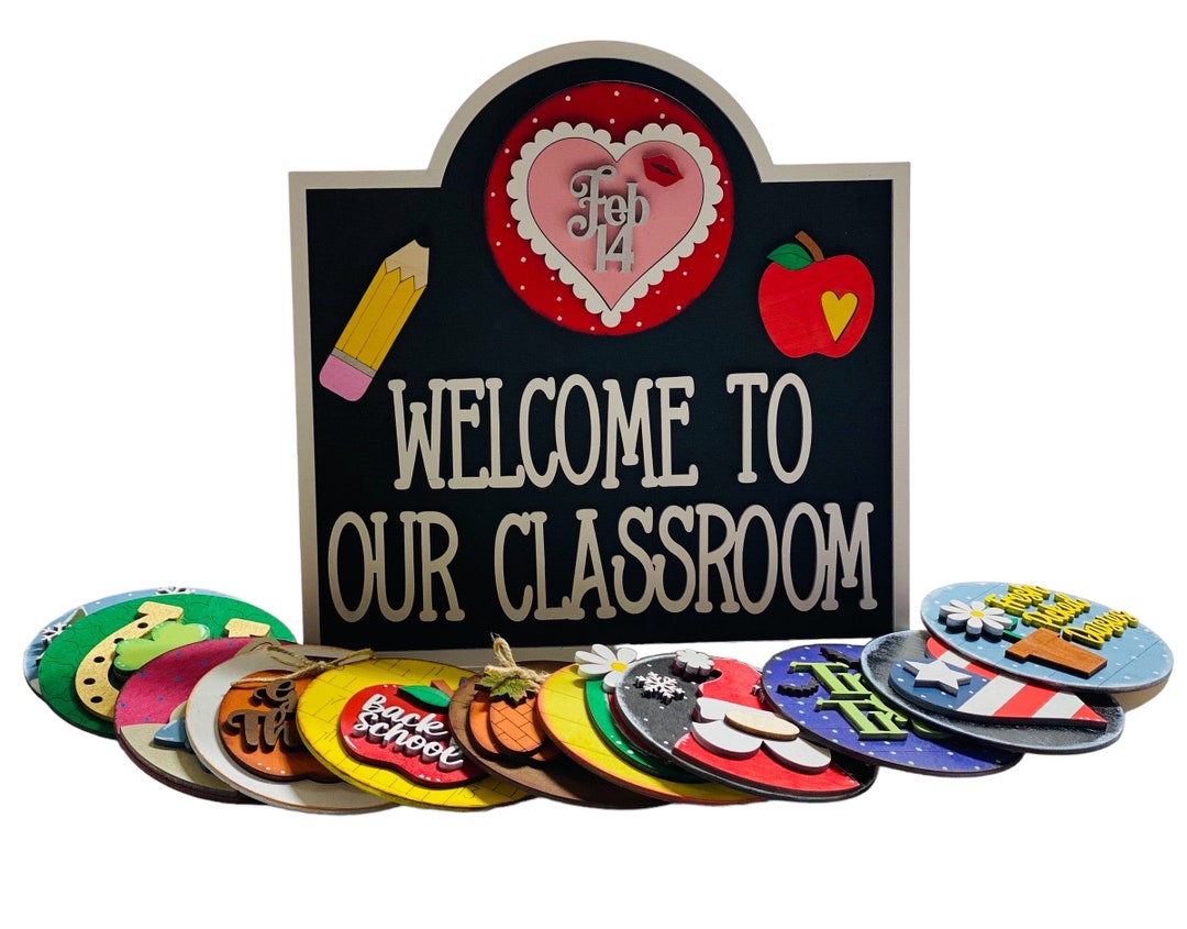 Teacher - Welcome to Our Classroom - Interchangeable Holidays Seasons ...