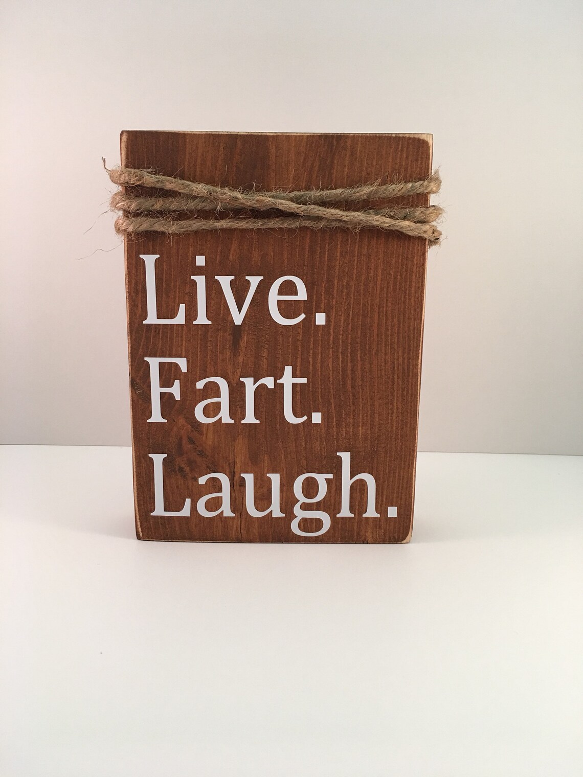 Live Fart Laugh Decorative Wooden Block Bathroom Sign - Etsy