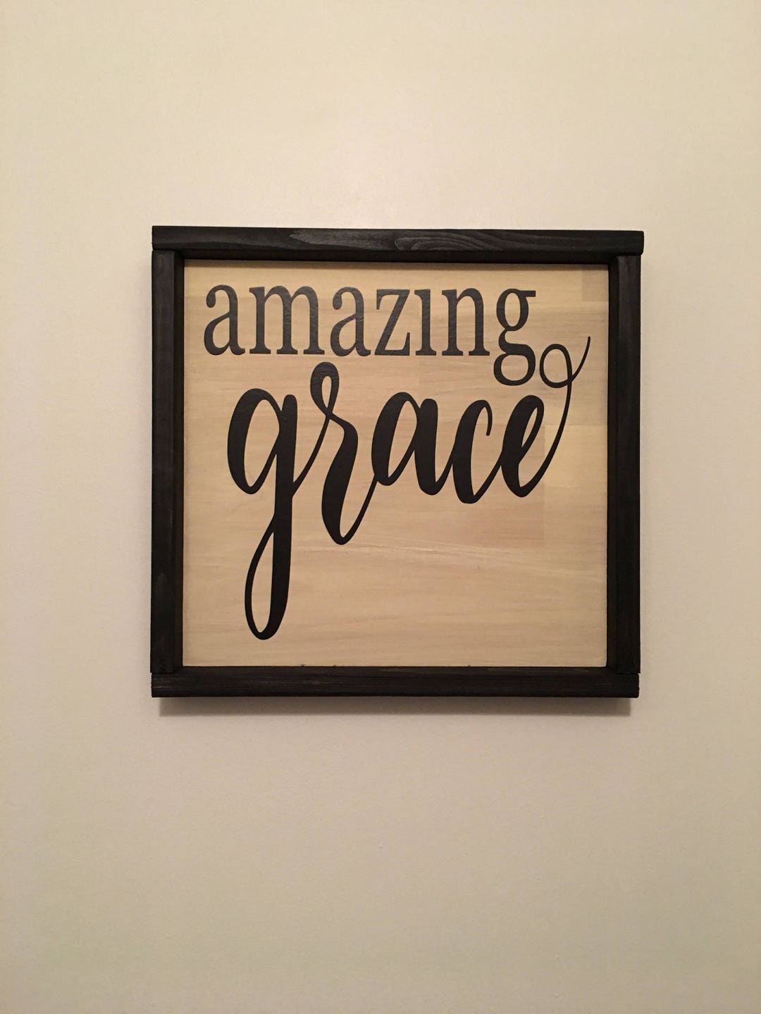 Amazing Grace Framed Rustic Religious Wooden Sign - Etsy